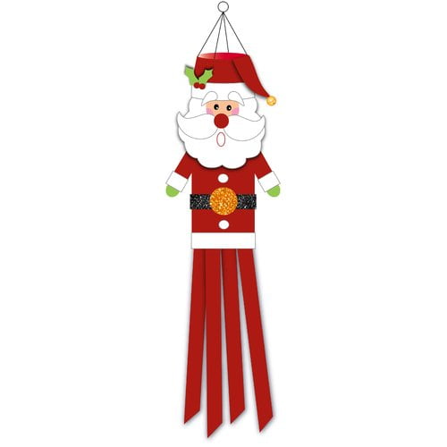 Evergreen Flag & Garden Sculpt Santa Applique Windsock Christmas ...