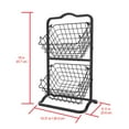 Oceanstar 2FB1927 18.22 x 8.11 x 10.31 in. 2-Tier Storage Kitchen Wire ...