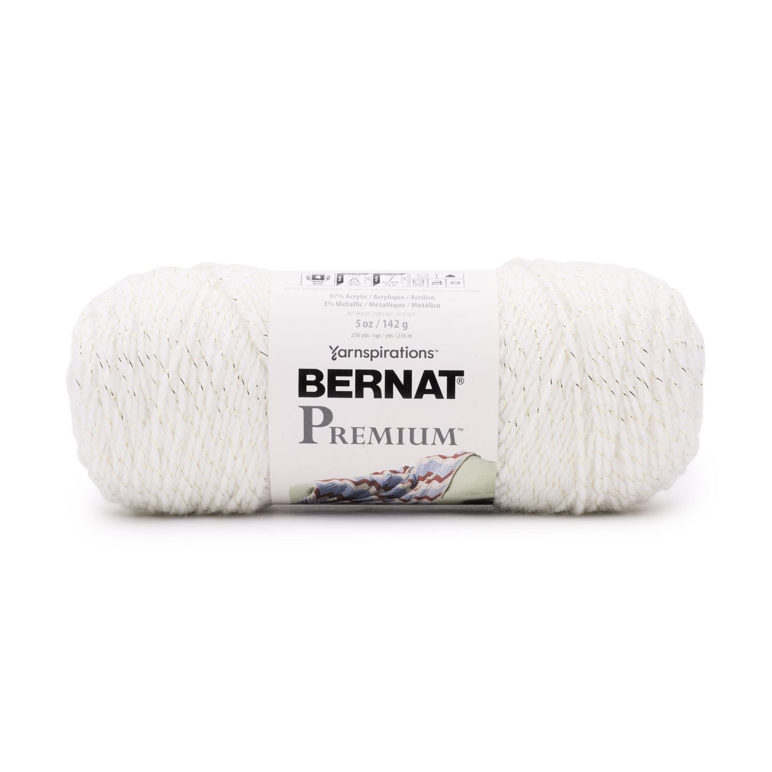 Bernat® Premium™ Sparkle Yarn, Acrylic #4 Medium, 5oz/142g, 258 Yards ...