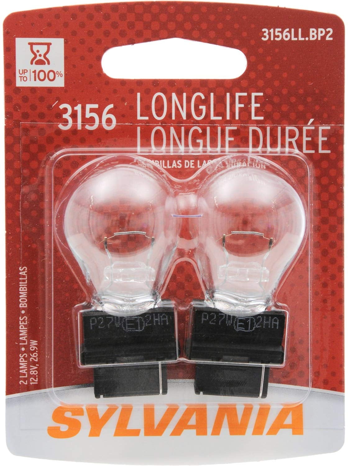 SYLVANIA 3156 Long Life Miniature Bulb, (Contains 2 Bulbs) - Walmart.com