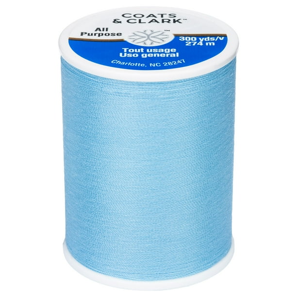 Coats & Clark All Purpose Miracle Blue Polyester Thread, 300 Yards ...