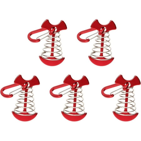 LLC 5-Pack of Adjustable Fishbone Shaped Anchor Stakes with Spring ...