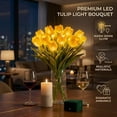20 PCS Lighted Tulips, Real Touch PU Tulip Light, 15-Inch Floral ...