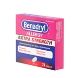 Benadryl Extra Strength Antihistamine Allergy Relief Tablets, 24 ct ...
