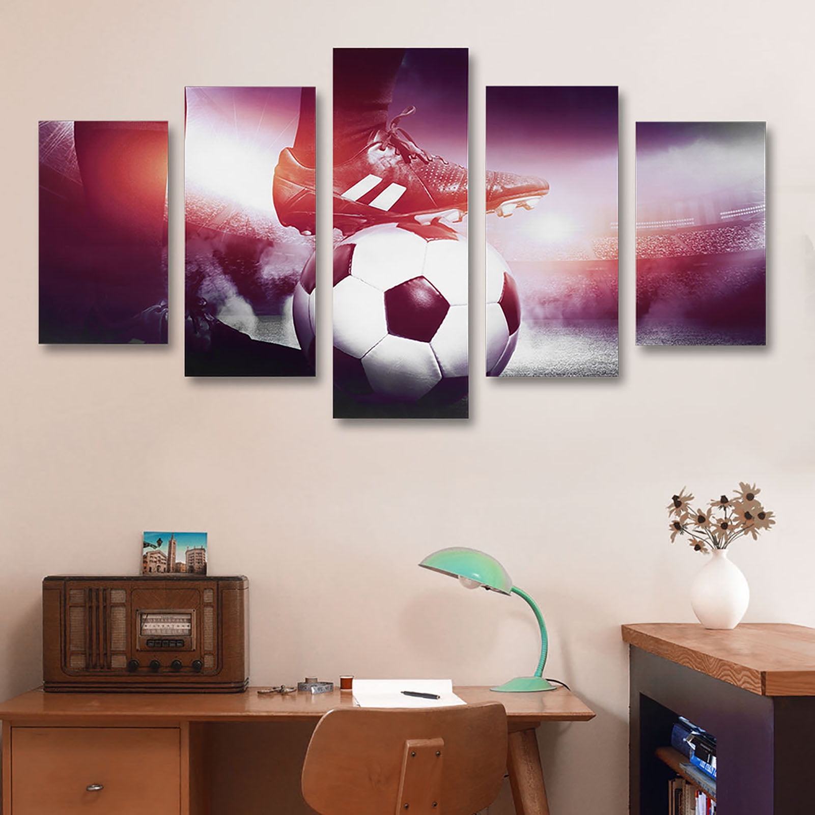 Click here for Ymiko Wall Art Painting Football Sports Painting 5... prices