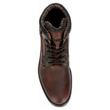 AM Shoes Mens Leather Plain Toe Lace Up Boot Shoes, Dark Brown, US 12 ...