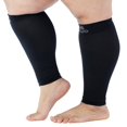 Unisex Footless Opaque Compression Socks 20-30mmHg for Sports - Black ...