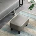 16.54" Small Footstool, PU Faux Leather Step Stool, with Padded Seat ...