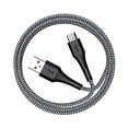 USB Type-A to C Braided Cable for Office Use - 6ft, Black - Walmart ...