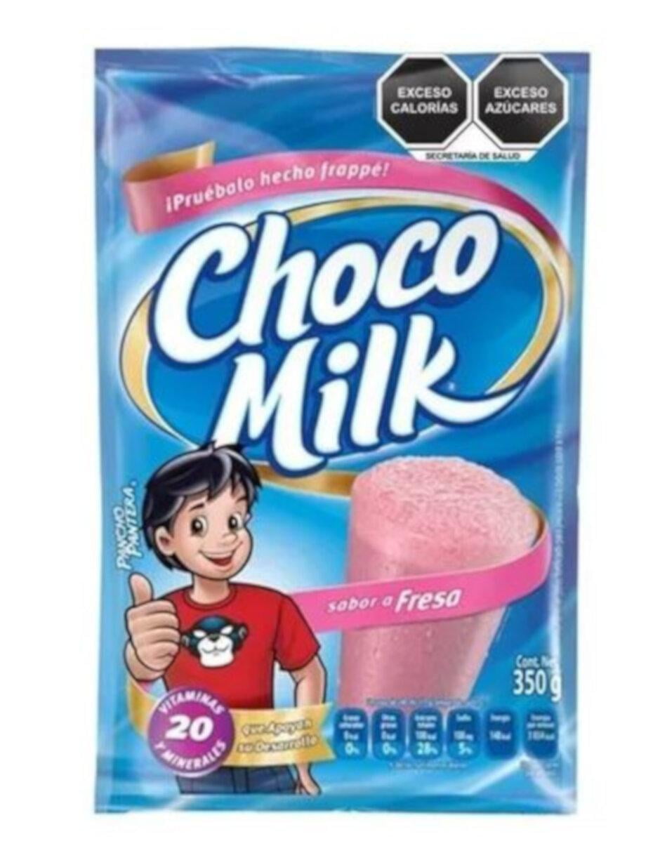 Pack de 24 Saborizante Polvo Chocomilk Fresa Bolsa de 350 gr Chocomilk ...