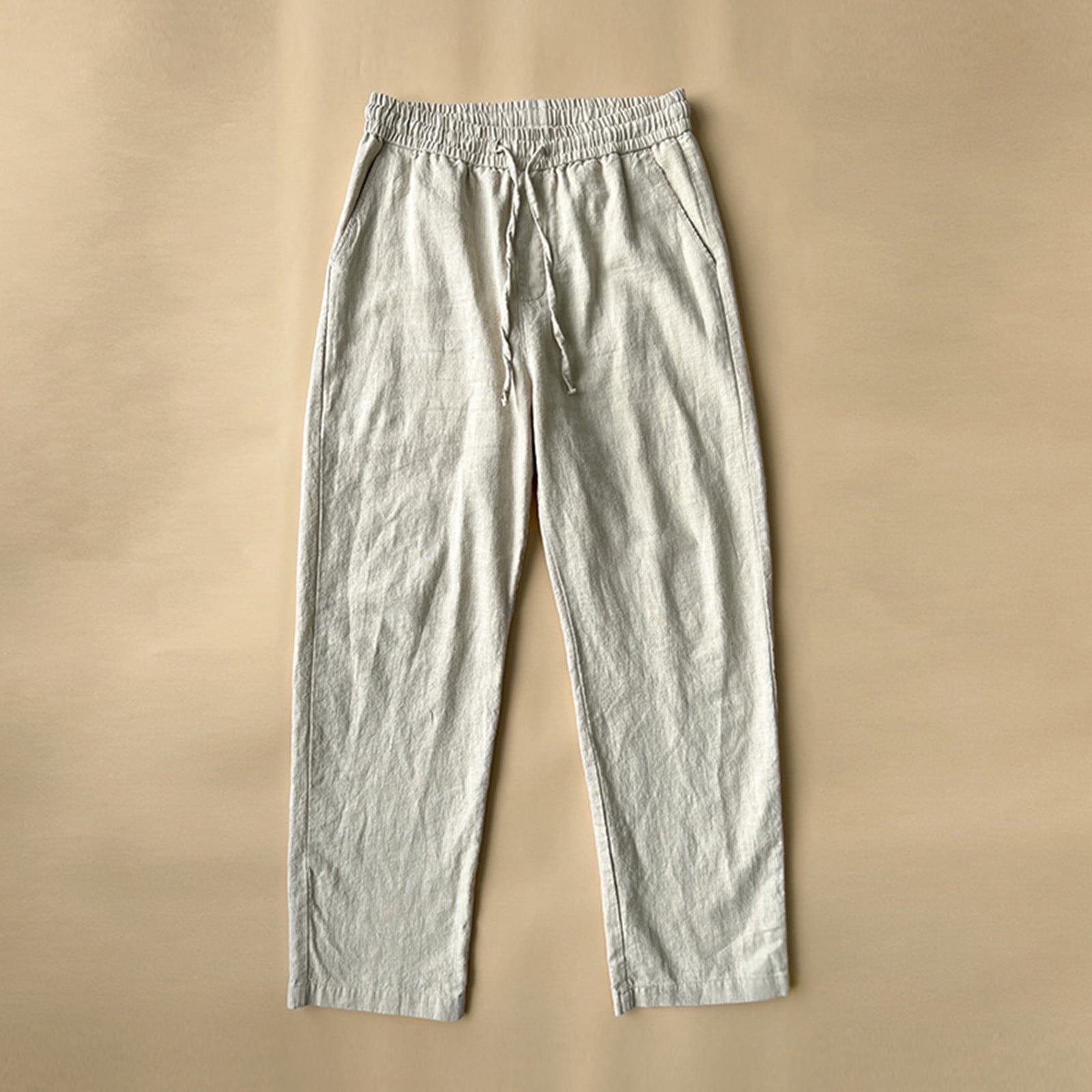 Click here for Aherbiu Plus Size Mens Linen Pants Drawstring Elas... prices