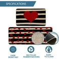 Smile Valentine's Day Themed Kitchen Rugs Set of 2, Love Heart Design ...