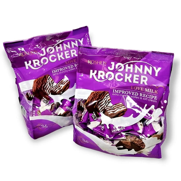 Roshen Chocolate Covered Wafer Candy Johnny Krocker with Milk-Cream ...