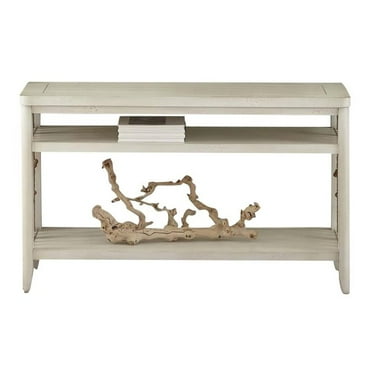 Rustic French Console in Distressed White/Brown Wood Dining Sideboard ...