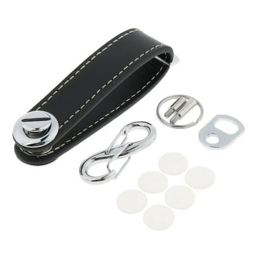Compact Key Chain Organizer With Leather Strap, Smart Key Ring Holds 8 ...