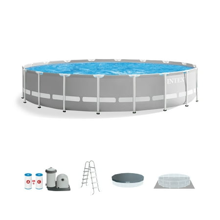 Intex 20ft x 52in Prism Frame Above Ground Swimming Pool Set with ...