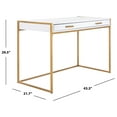 SAFAVIEH Elodie Scandinavian Writing Desk, White/Gold - Walmart.com
