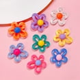 31x29mm 10 Color Irregular Flower Charm Pendants For Jewelry Making ...