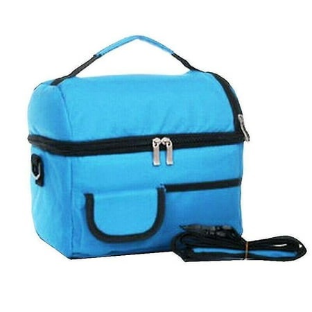 (Blue) Unisex Insulated Cool Lunch Bag Box Kid School Thermal Cooler ...