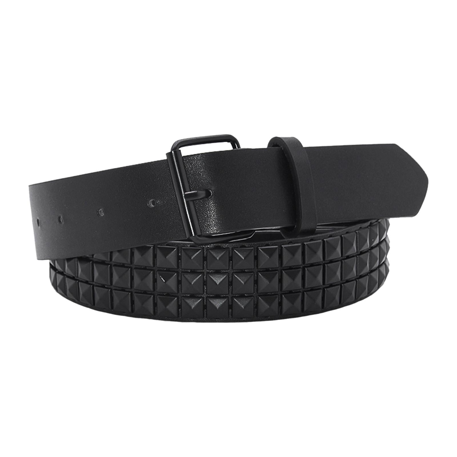 Click here for Beloving Studded Leather Belt With Pin Buckle Squa... prices