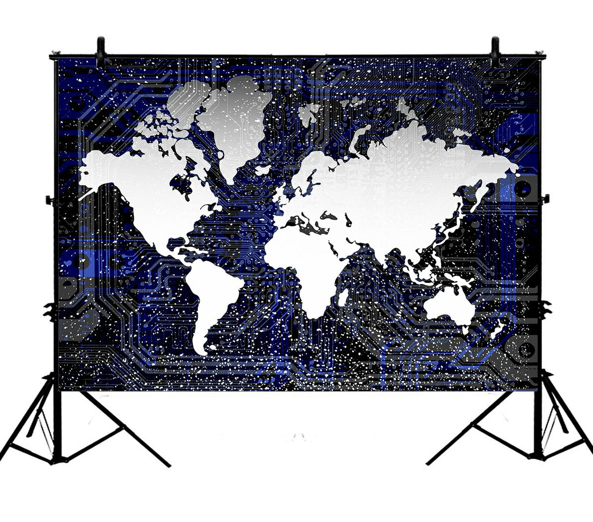 PHFZK 7x5ft Earth Backdrops, World Map Photography Backdrops Polyester ...