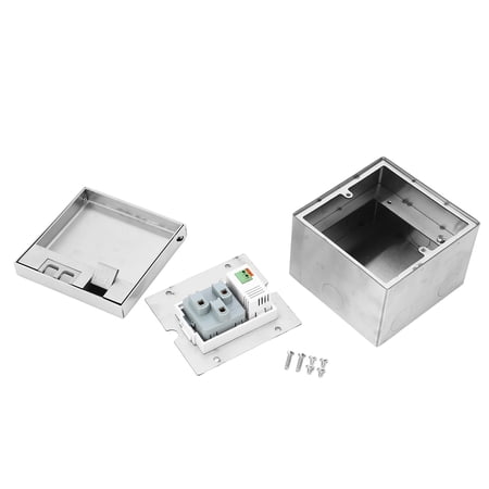 Recessed Floor Box Kit,Concealed Socket 3 Holes Floor Outlet Box ...