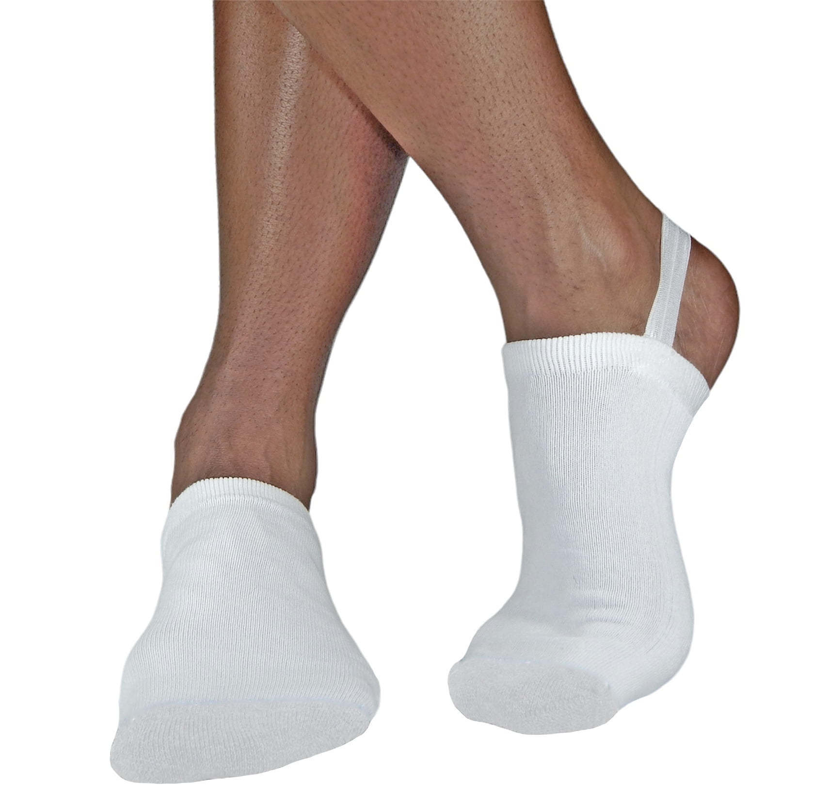 Halfsox-Men's Casual Cotton No Show Half Socks White (Large/XLarge ...