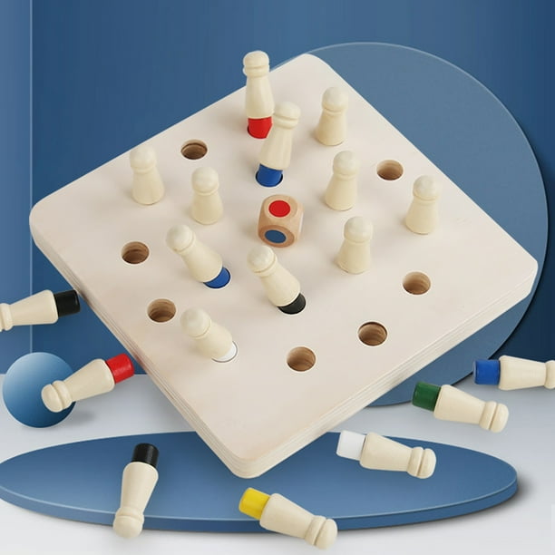 Wooden Wooden Memory Chess Board Game Early Educational Concentration ...