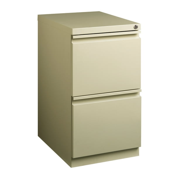 Hirsh 20" Deep Mobile Pedestal File Cabinet 2 Drawer File-File, Letter ...