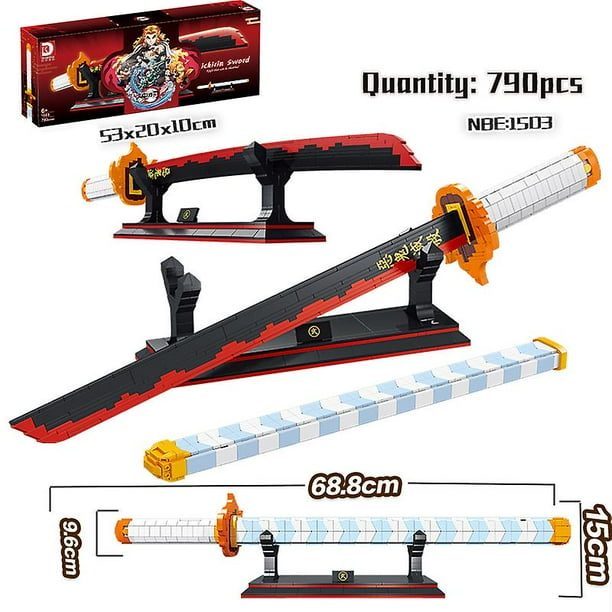 130cm One Piece Yamato Demon Slayer Katana Frostmourne Building Block ...
