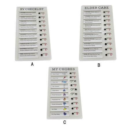 Memo Board Plastic Planning Sliding Checklist Check Chart RV Student ...