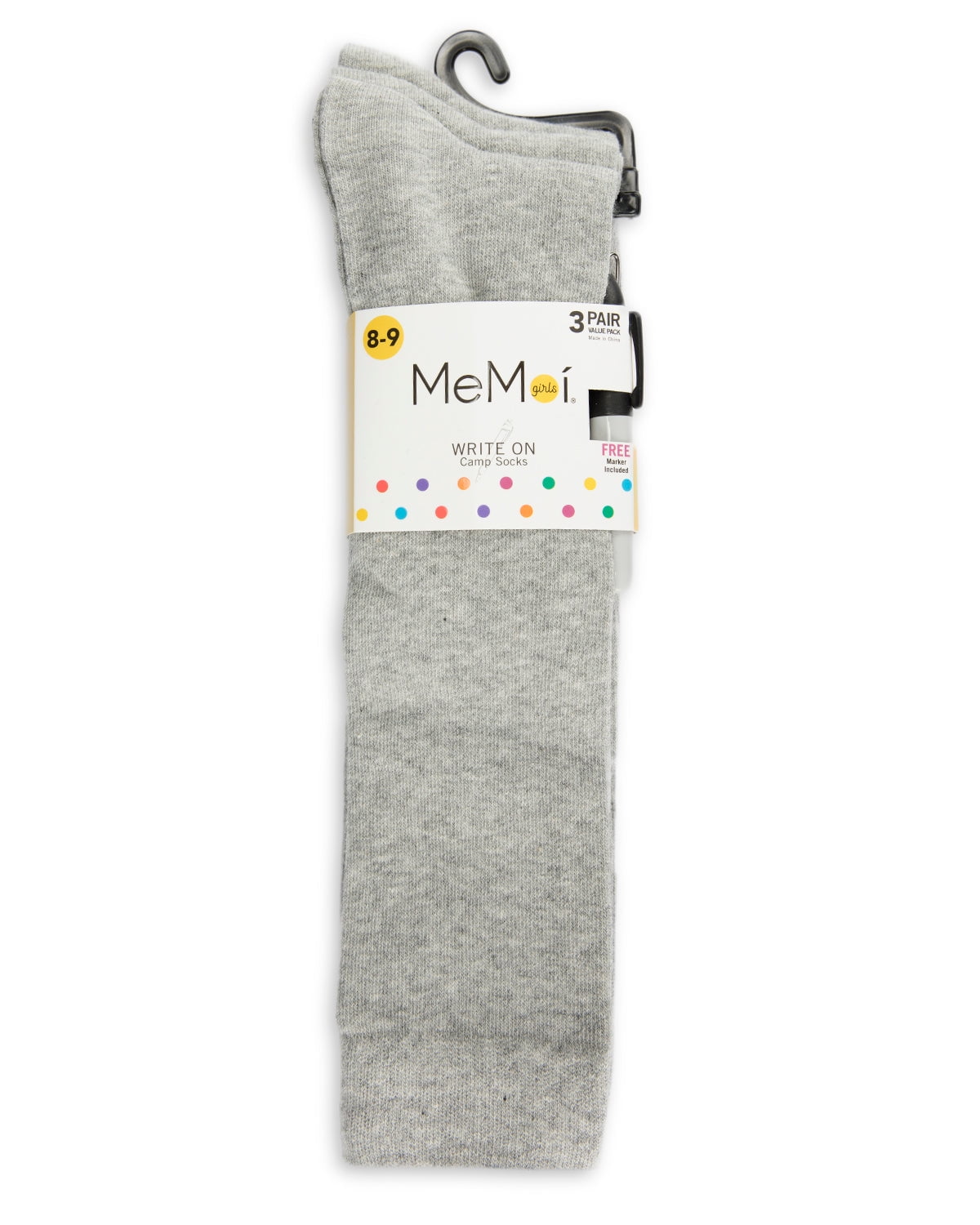 MeMoi Write On Camp Kids Cotton Blend Knee High Socks 3-Pack - Girls ...