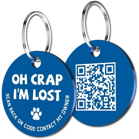 ZMLEVE Stainless Steel QR Code Pet ID Tags Dog Tags - Pet Online ...