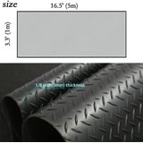 Tonchean 16.5ft x 3.3ft Heavy Duty Garage Floor Mat, Diamond Plate Thickened Rubber Non-Slip ...