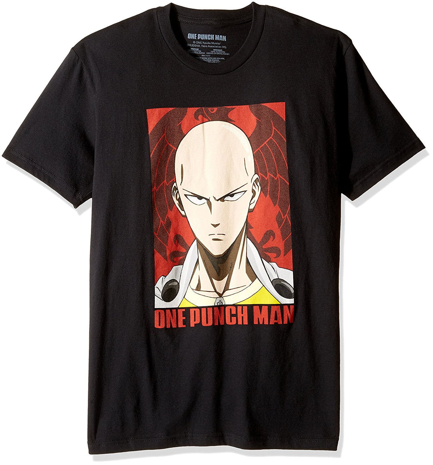 Men's One Punch Man "Saitama" Portrait Short Sleeve Graphic Tee ...