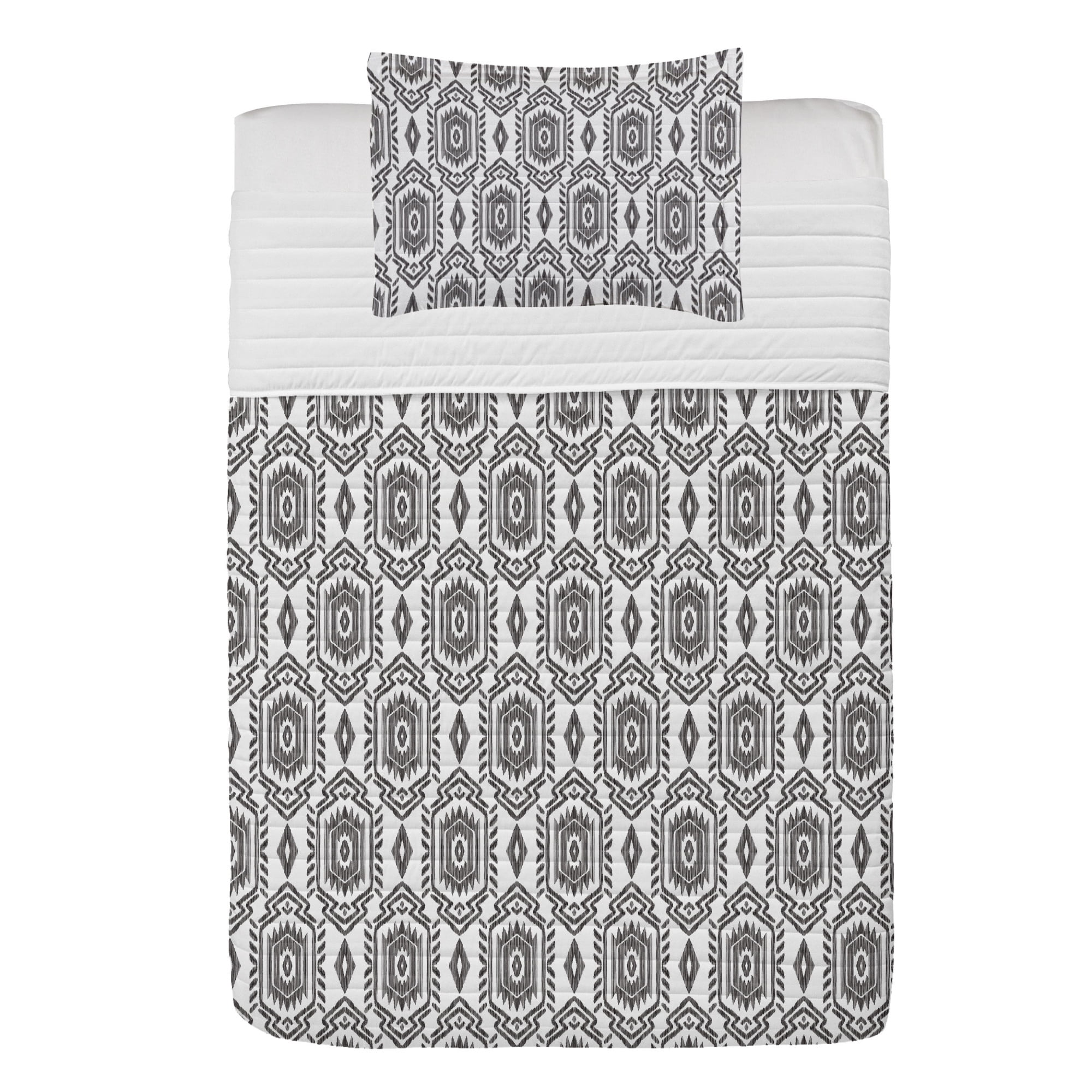 Aztec Boho Microfiber Bedspread Set, Tribal Design Orderly Repeated ...