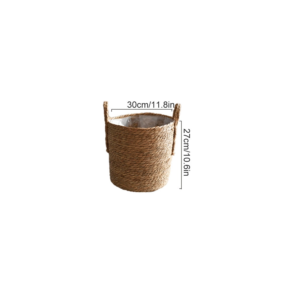 Straw Woven Basket Fruit Basket Turf Material Durable Hand Woven Basket ...