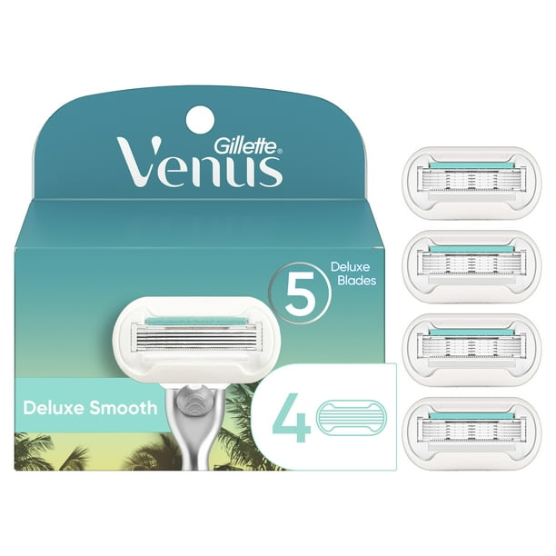 Venus Miami Sunrise Deluxe Smooth Sensitive, Women's Razor Refills, 4 ...