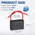Uxcell CBB61 Ceiling Fan Capacitor, 3.5uF 450V AC 2 Wires Ceiling Fan ...
