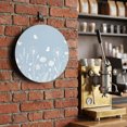 Round Welcome Sign for Front Door, Blue White Wildflowers Hanging Metal ...