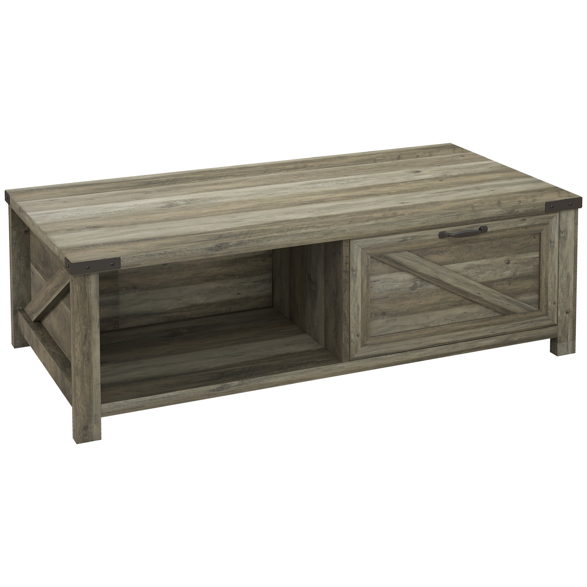 Click here for Unbranded Homcom Farmhouse Coffee Table 46 Grey Pa... prices