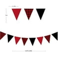39 Ft Buffalo Plaid Christmas Pennant Banner Black Red Checkered Paper ...
