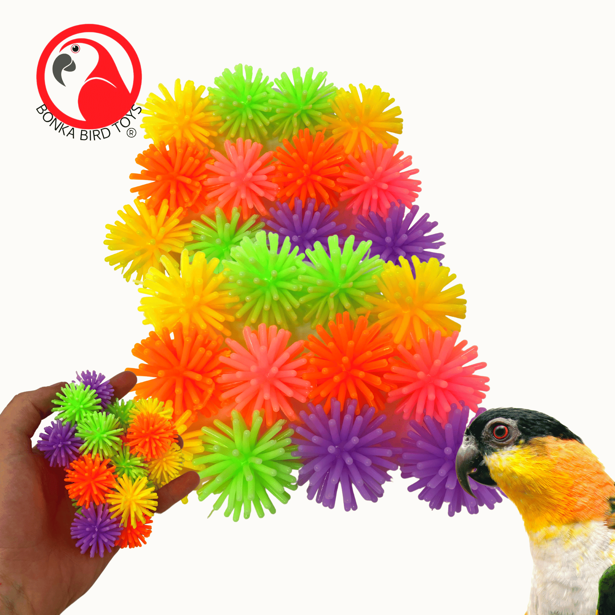 Bonka Bird Toys 1205 Spike Ball Foot Toys Pack: 24 Pack. - Walmart.com