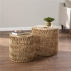 Bloomingville Hand-Woven Water Hyacinth Table, Whitewashed - Walmart.com