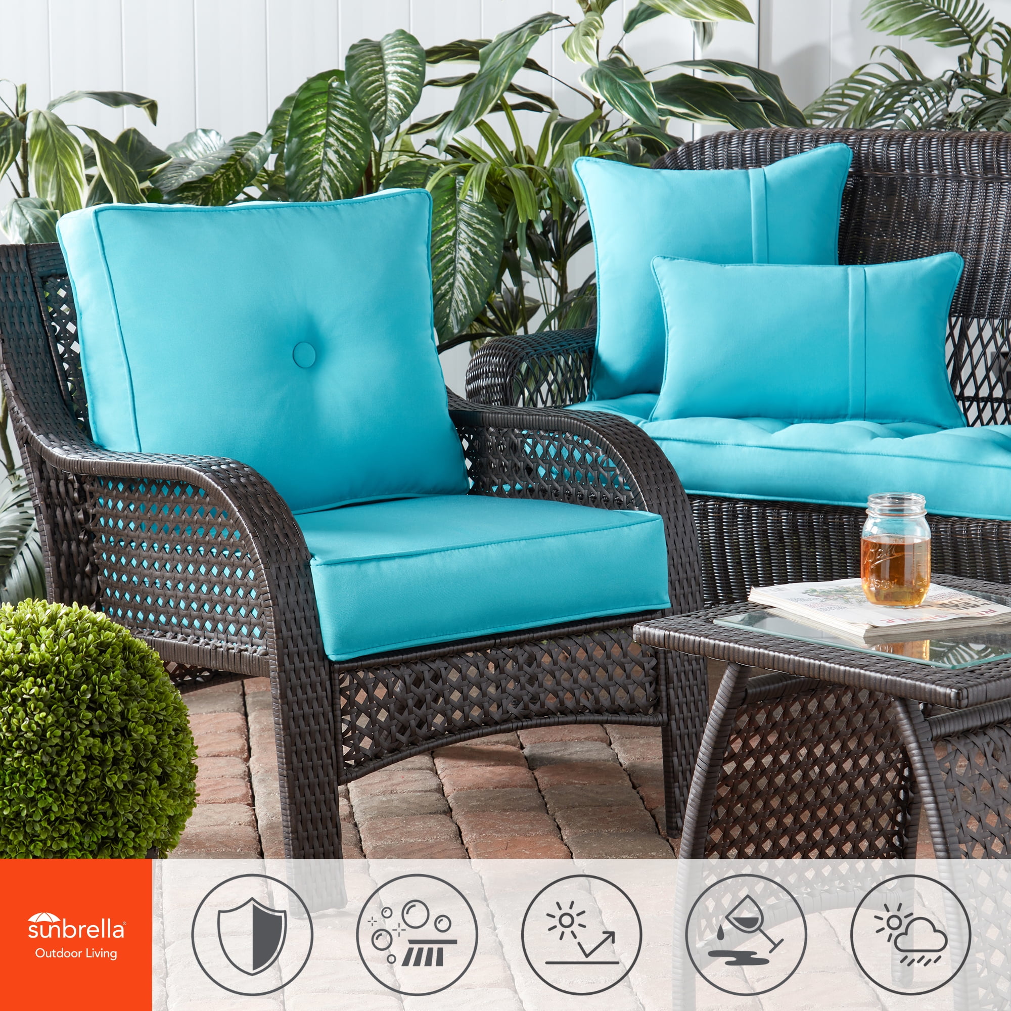 Outdoor dining cushions sunbrella store