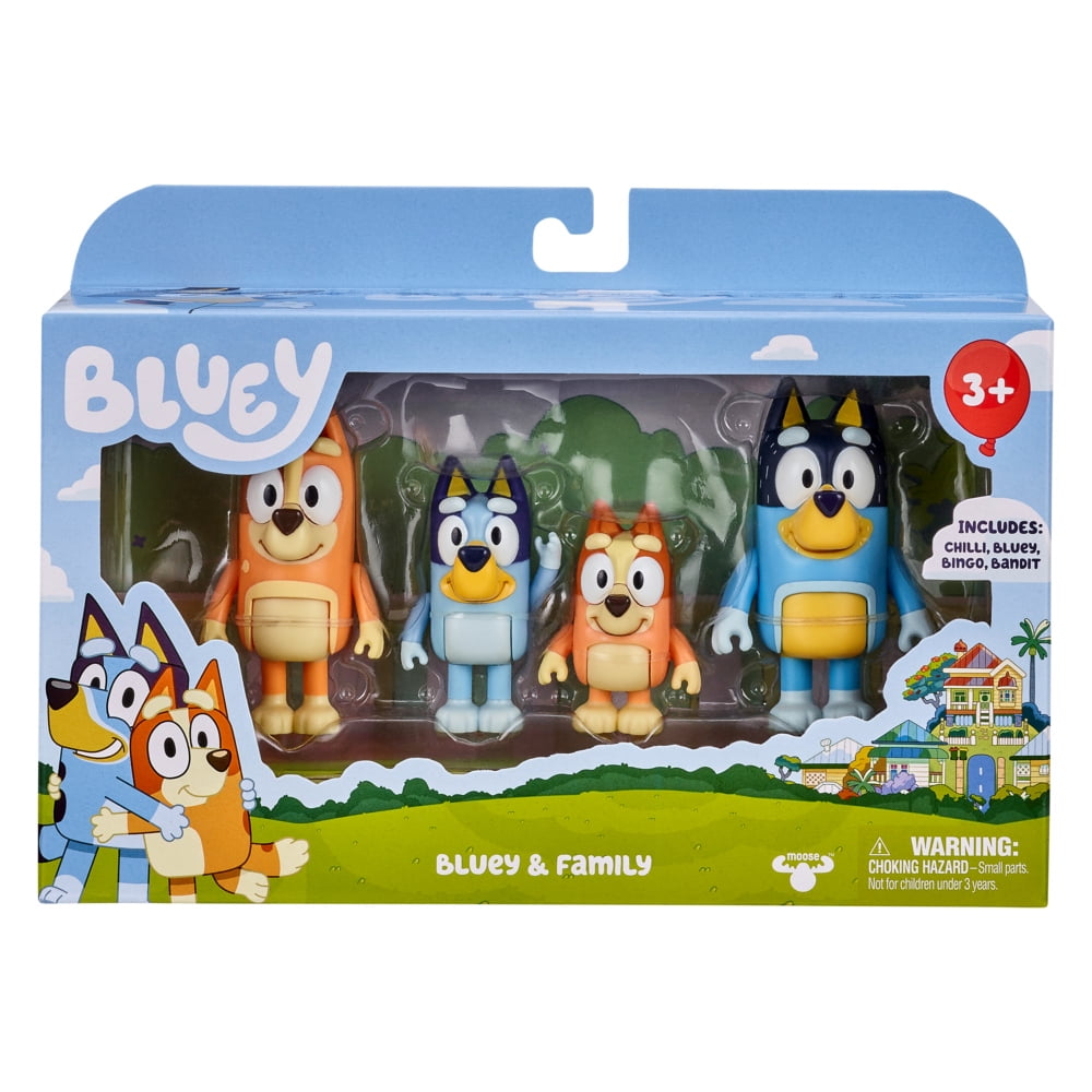 Click here for Bluey Figure 4 Pack - Family Pack One Size prices