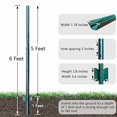 Fence Posts 6 Feet, Pack of 10, Metal Fence Poles U Post Sturdy Duty ...