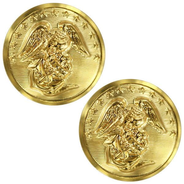 US Marine Corps, Type I Size 27 24K Gold, Buttons 24 Pack - Walmart.com