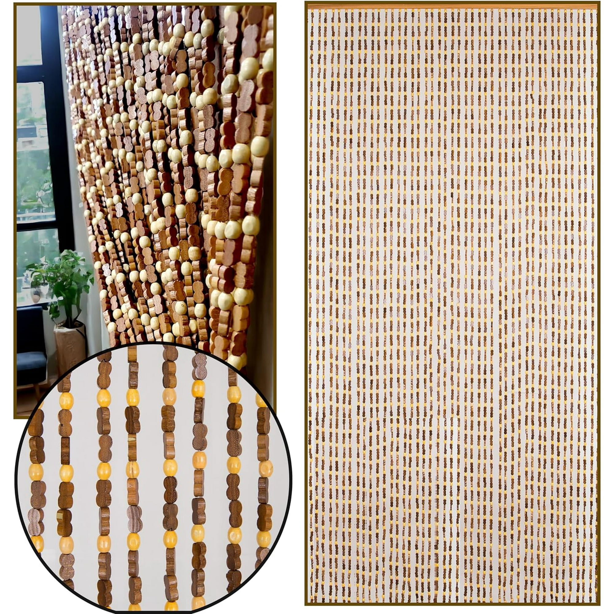 Click here for Beadedstring Wood Bamboo Beaded Curtain-45 Strands... prices