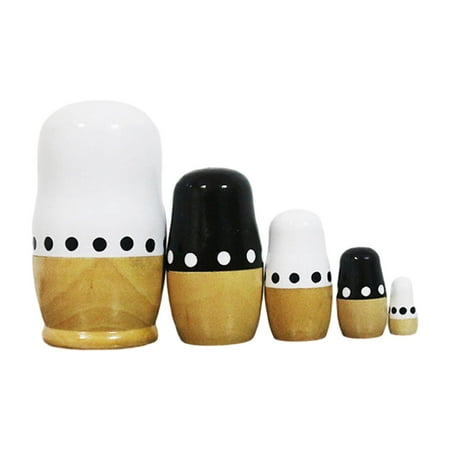 5 Pieces Russian Dolls Simple Matryoshka Crafts for Home Birthday ...